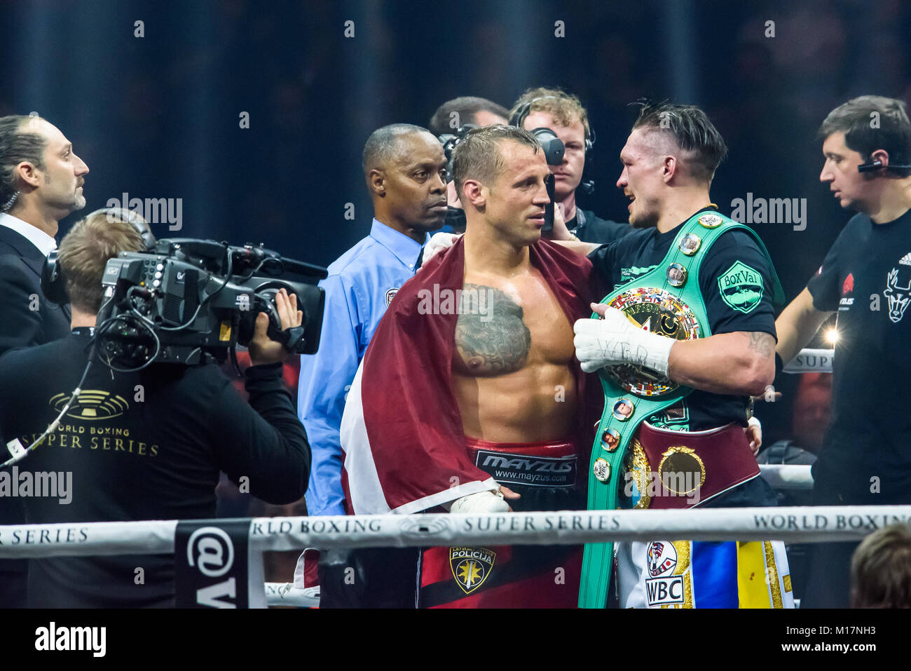 Riga, Latvia. 28th January 2018. World Boxing Super Series semi final ...