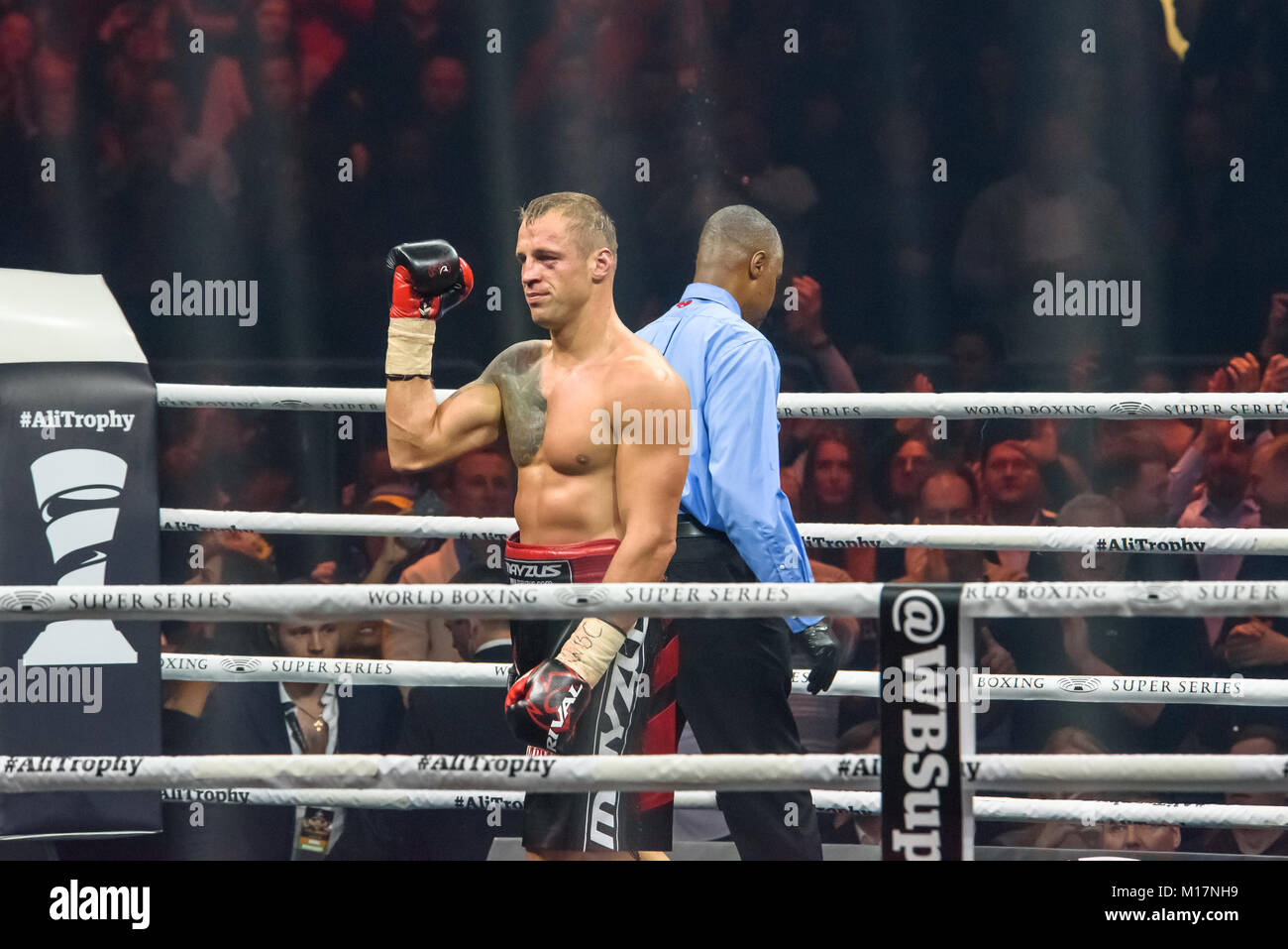 Riga, Latvia. 28th January 2018. World Boxing Super Series semi final ...