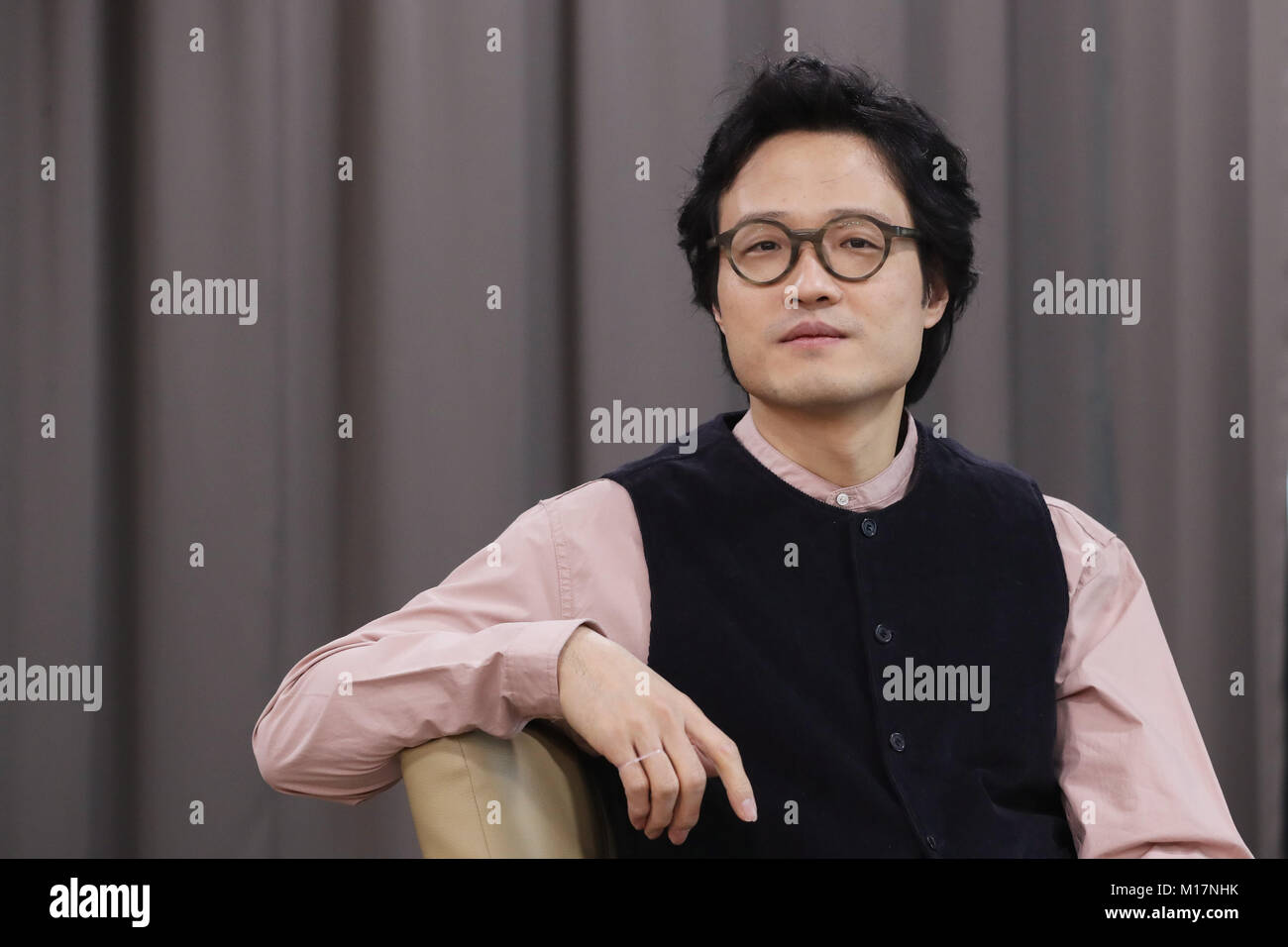 28th Jan, 2018. Singer Jo Jung-chi Singer Jo Jung-chi poses for photos ...