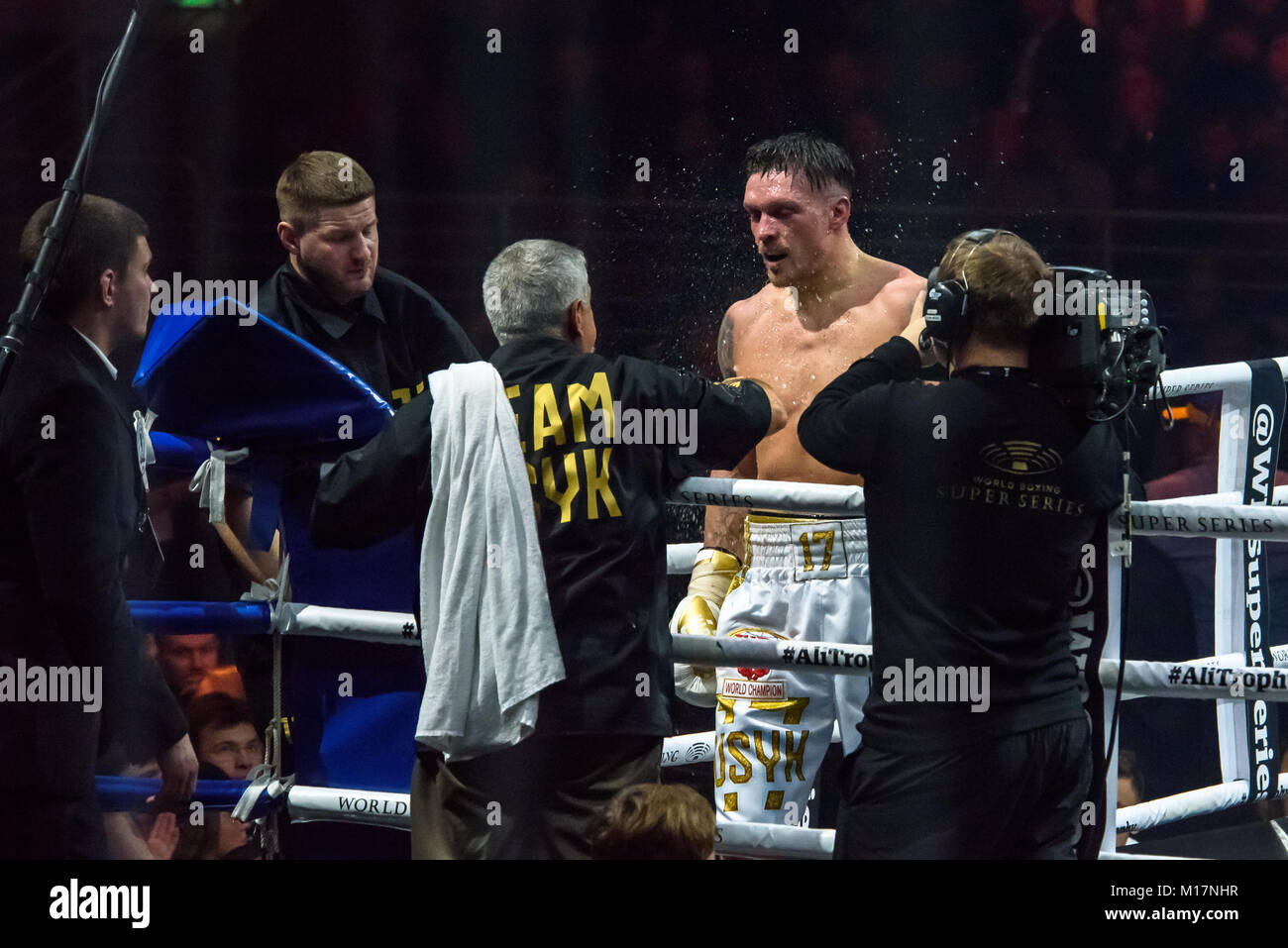 Riga, Latvia. 28th January 2018. World Boxing Super Series semi final ...