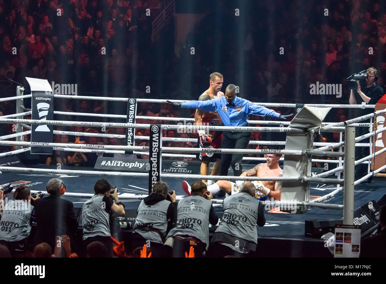 Riga, Latvia. 28th January 2018. World Boxing Super Series semi final ...