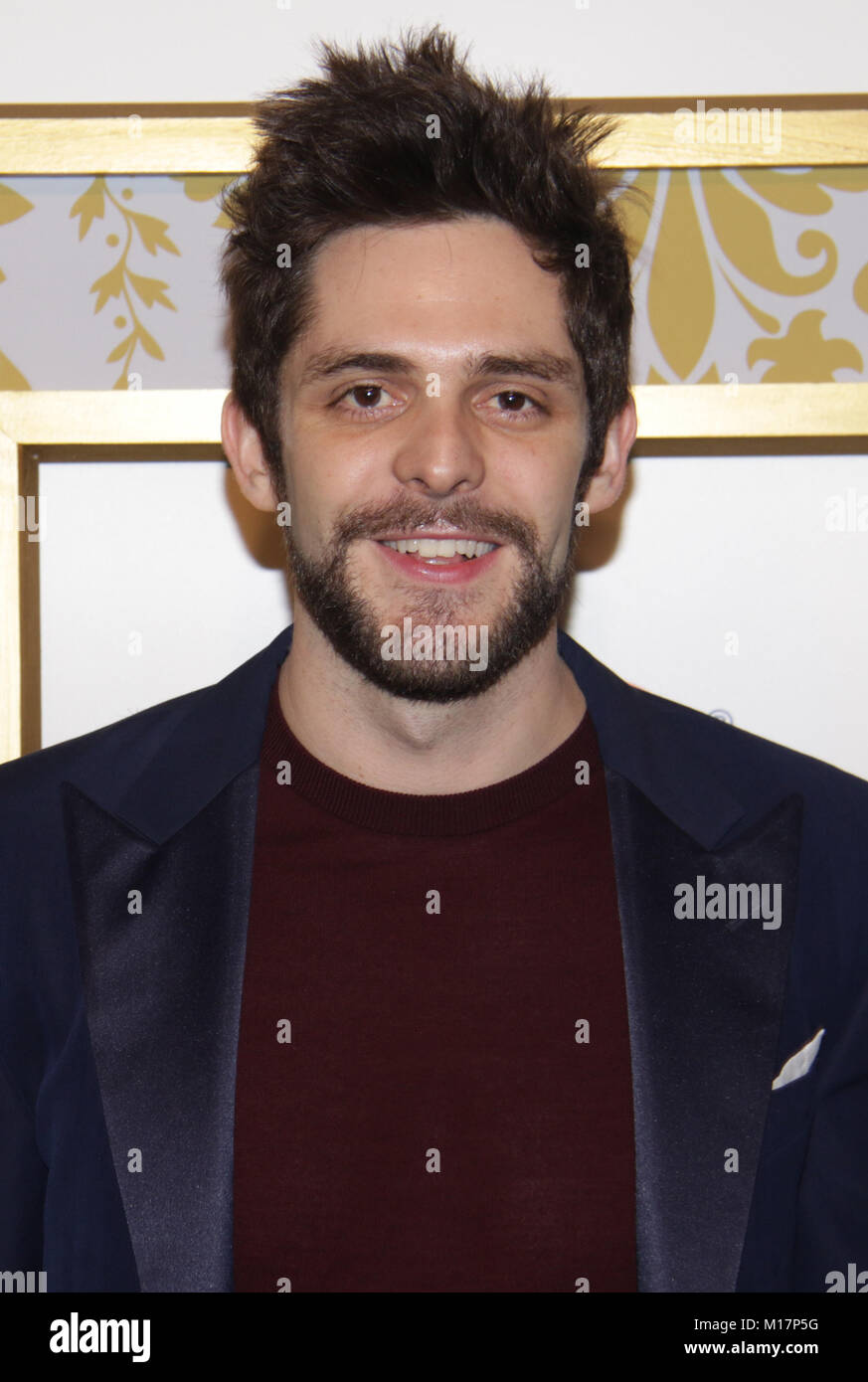 New York, NY, USA. 27th Jan, 2018. Thomas Rhett at 2018 Roc Nation The ...