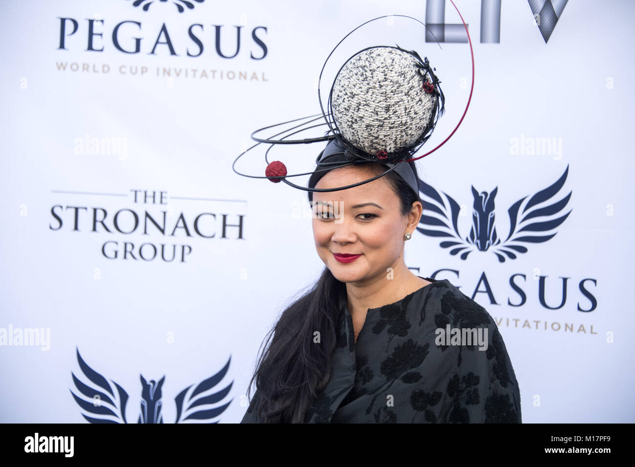 Hallandale Beach, FL, USA. 27th Jan, 2018. Gisella at the Blue Carpet ...