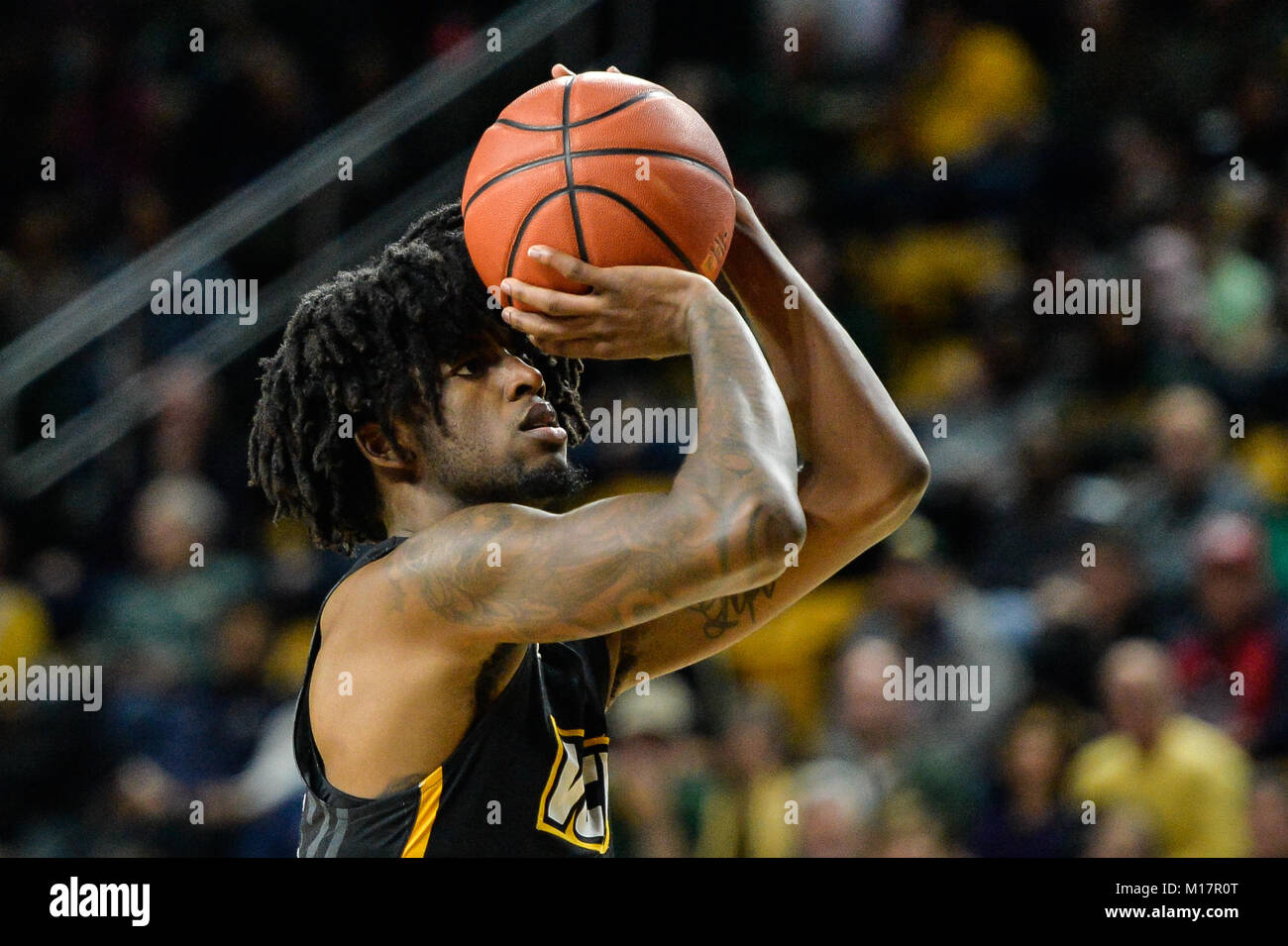 Fairfax, Virginia, USA. 27th Jan, 2018. ISAAC VANN (11) shoots a free ...