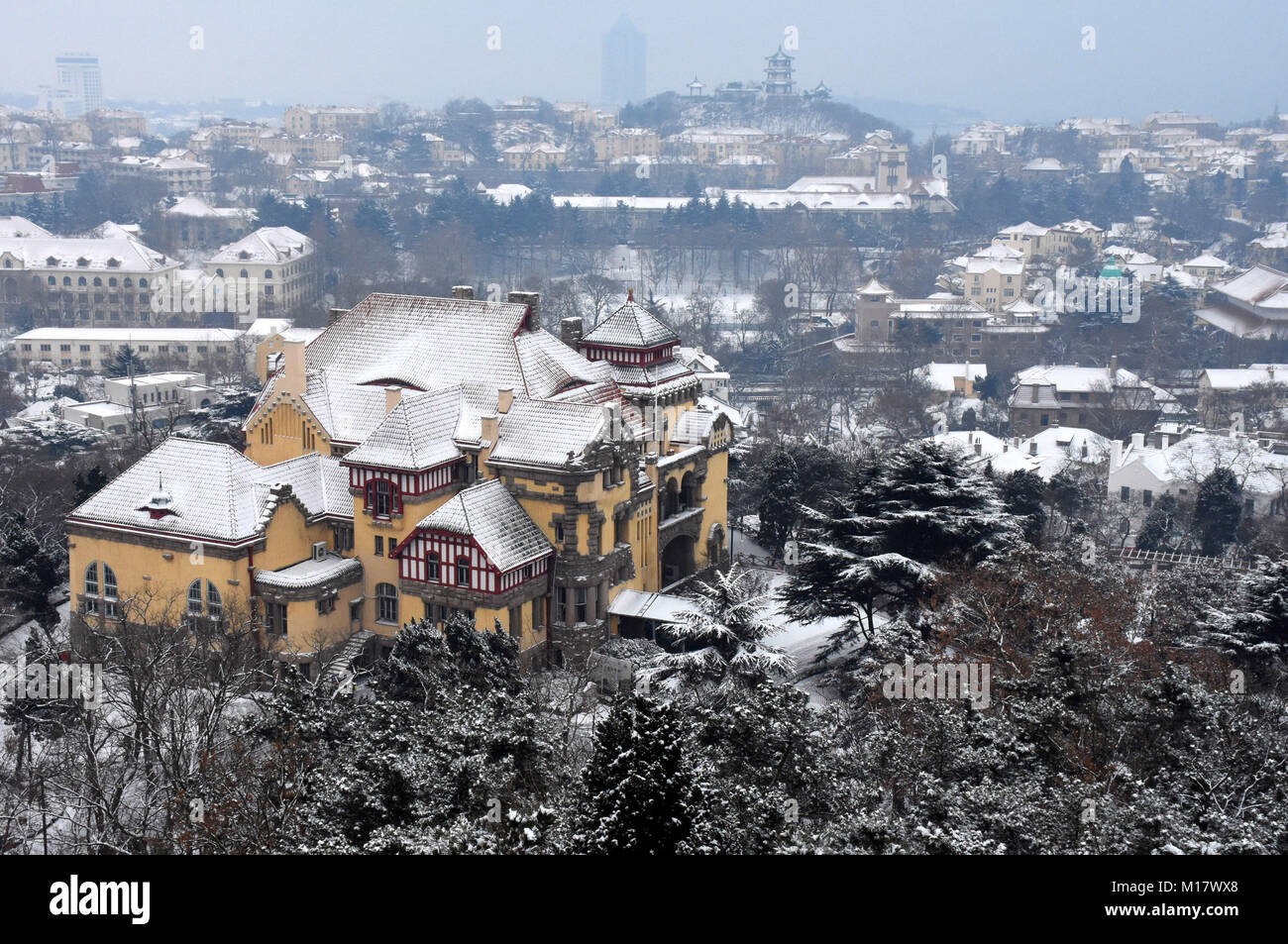 Qingdao. 28th Jan, 2018. Photo taken on Jan. 28, 2018 shows governor ...