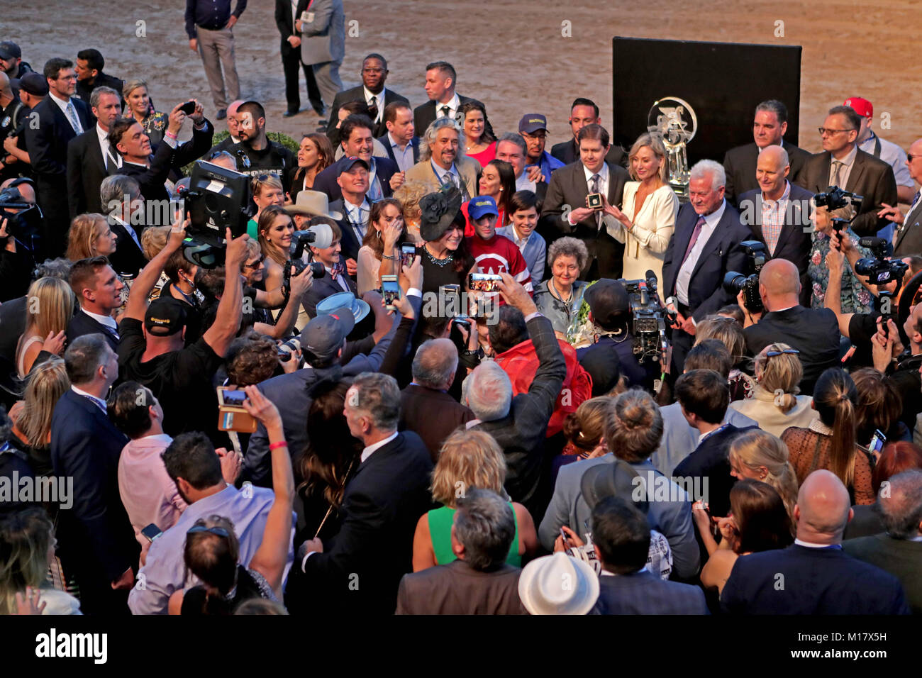 Hallandale, Florida, USA. 27th Jan, 2018. Jockey Florent Geroux and ...