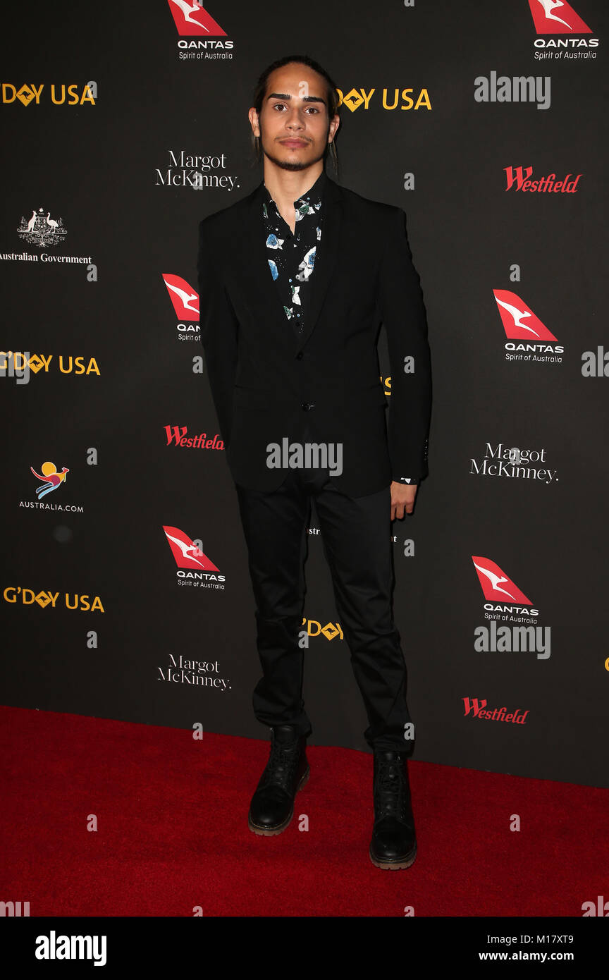 LOS ANGELES, CA - JANUARY 27: Isaiah Firebrace, at the 2018 G'Day USA ...