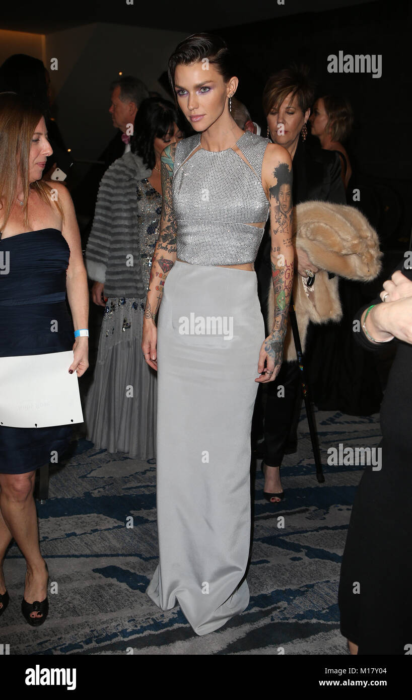 LOS ANGELES, CA - JANUARY 27: Ruby Rose, at the 2018 G'Day USA Black ...