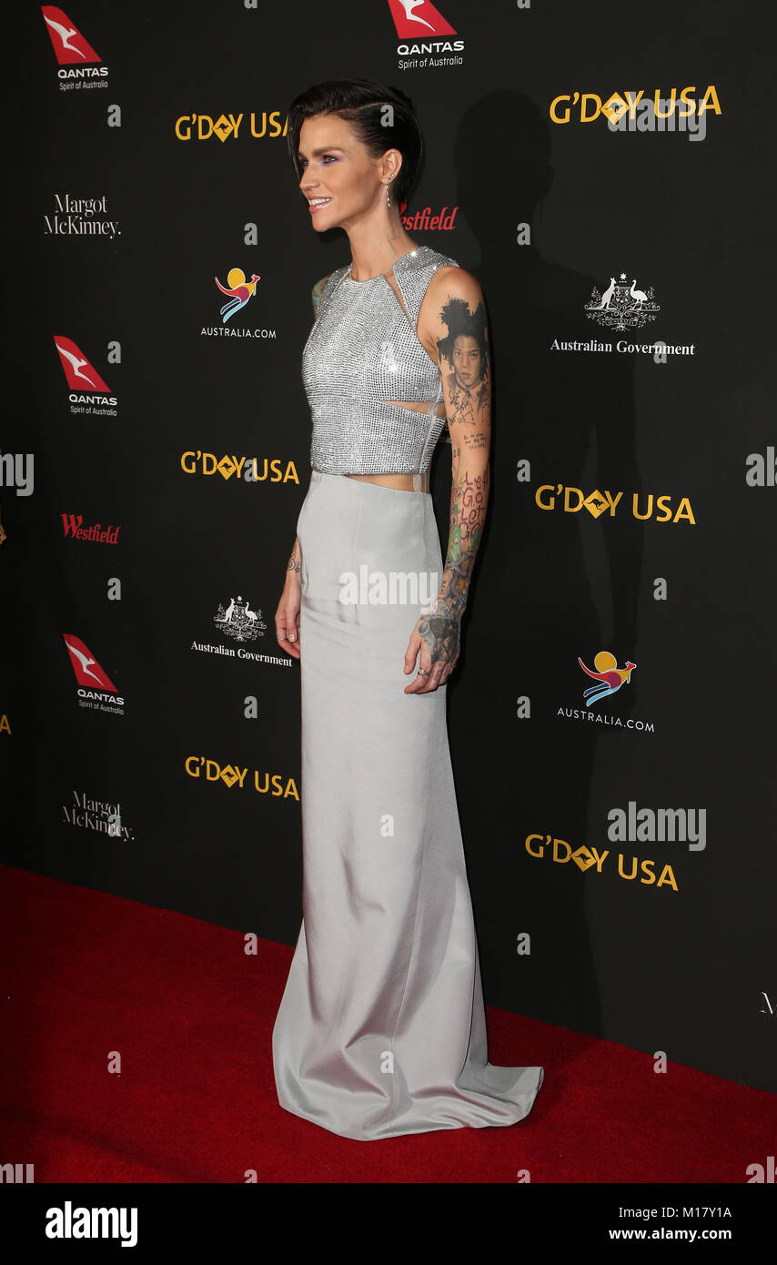 LOS ANGELES, CA - JANUARY 27: Ruby Rose, at the 2018 G'Day USA Black ...