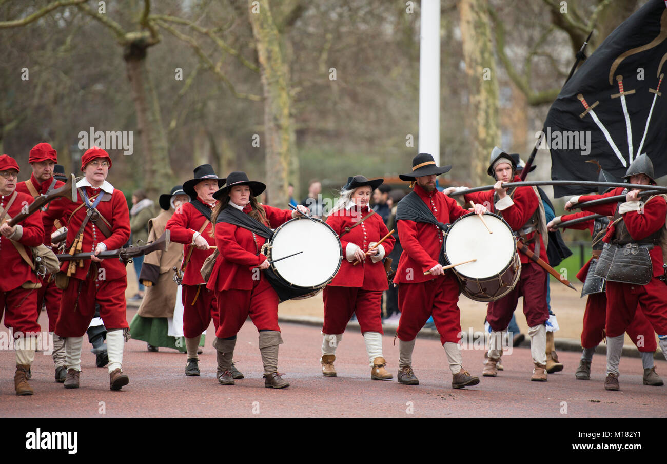 The Mall, London, UK. 28 January 2018. The King’s Army Annual March ...