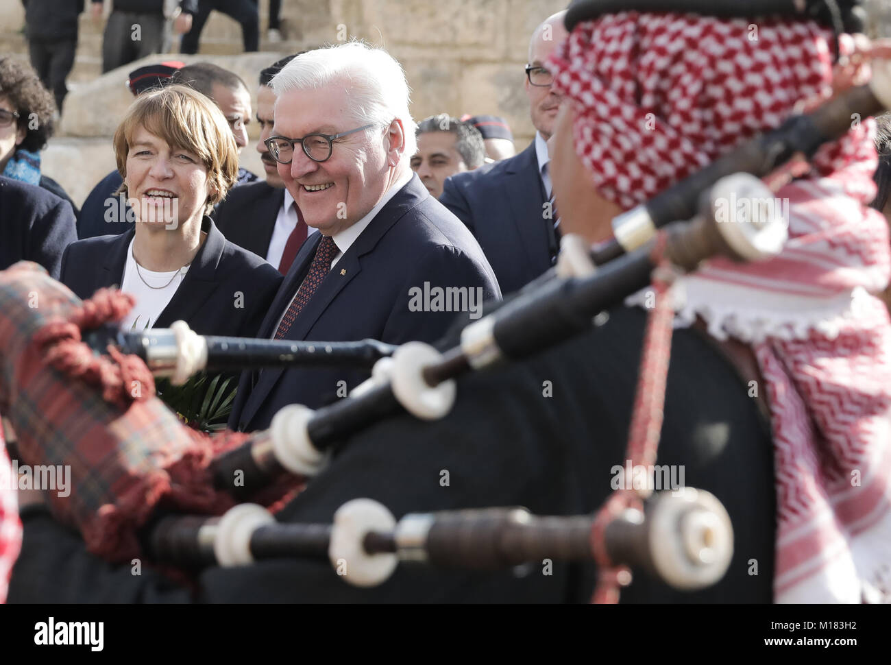 Jerash, Joradan. 28th Jan, 2018. German President Frank-Walter ...