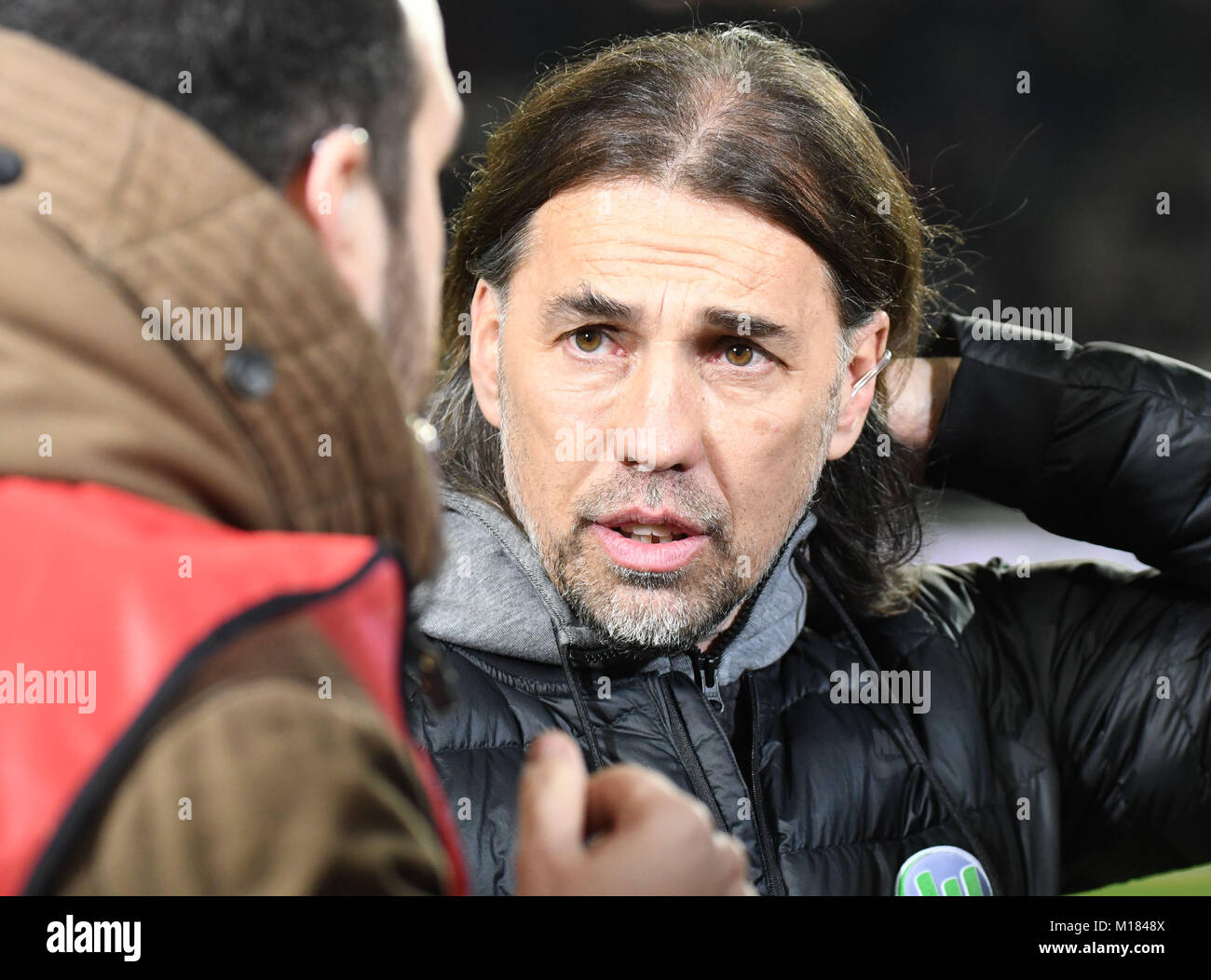 Hannover, Germany. 28th Jan, 2018. Wolfsburg coach Martin Schmidt in ...