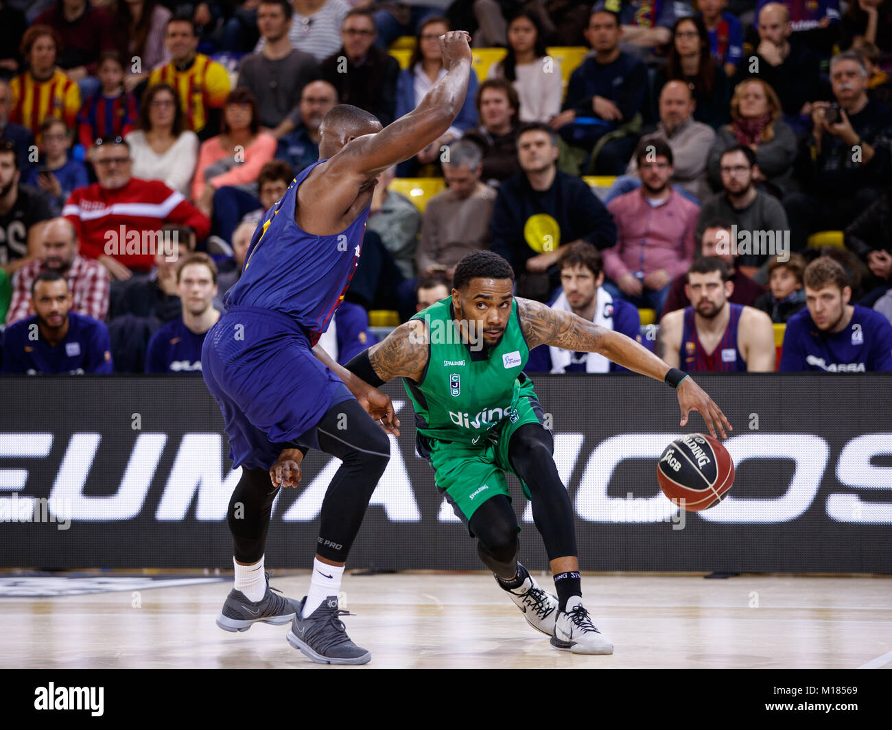 Barcelona, Spain. 28th Jan, 2018. Palau Blaugrana, January 28, match ...