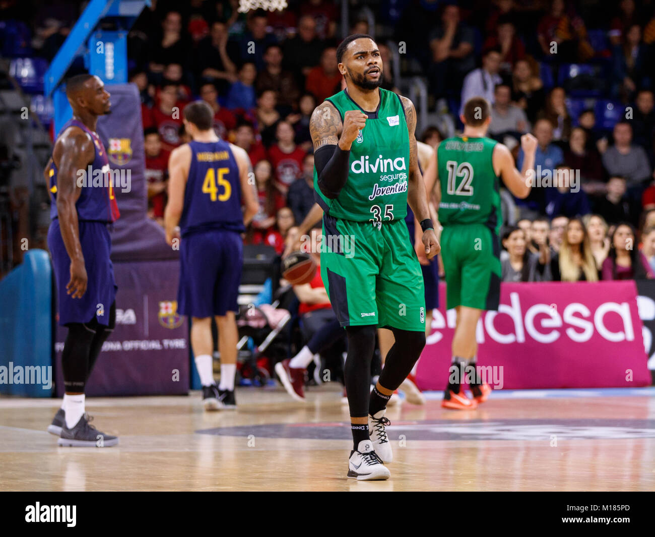 Barcelona, Spain. 28th Jan, 2018. Palau Blaugrana, January 28, match ...