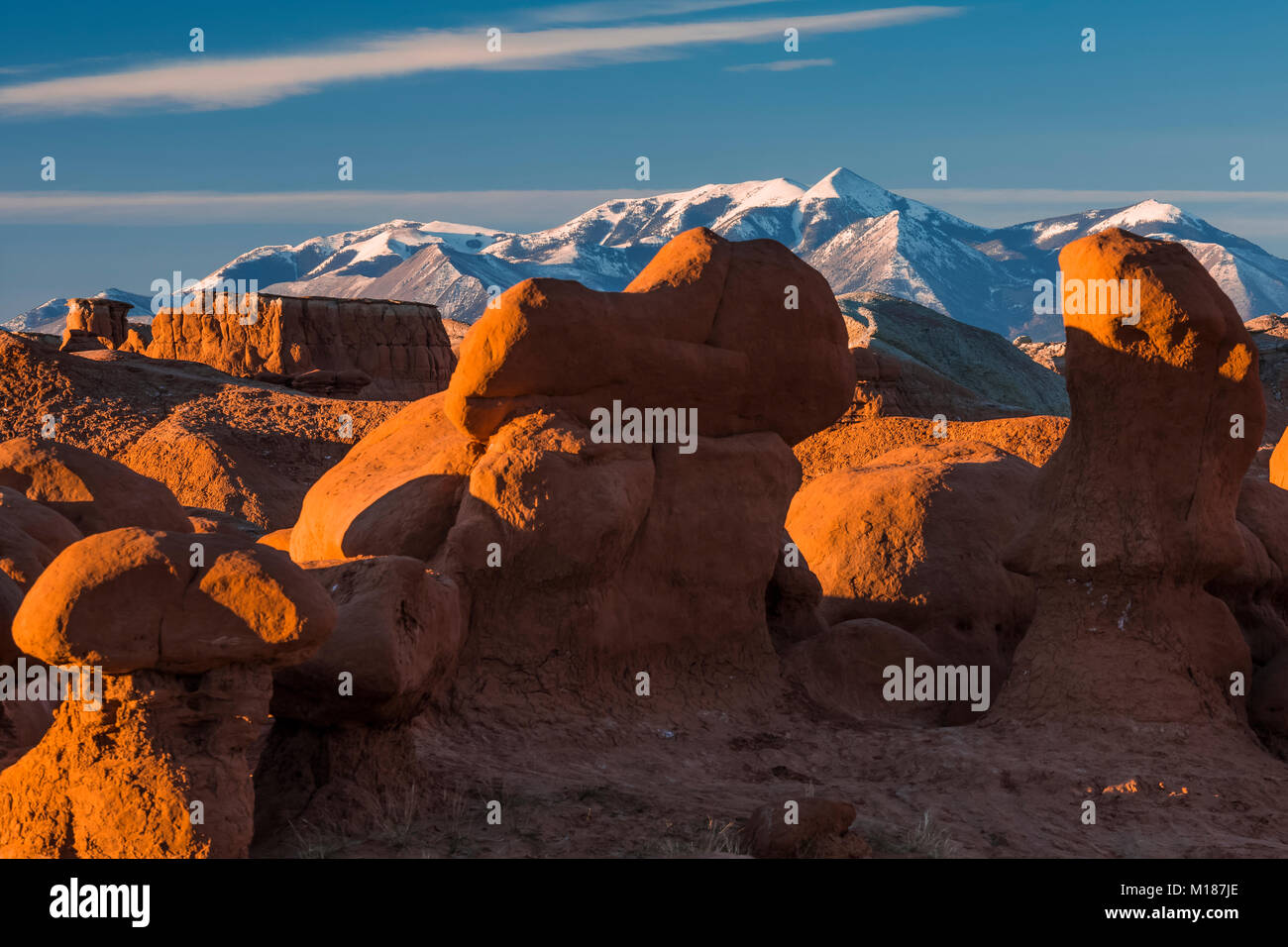 Goblins or hoodoos eroded from Entrada Sandstone, photographed in ...