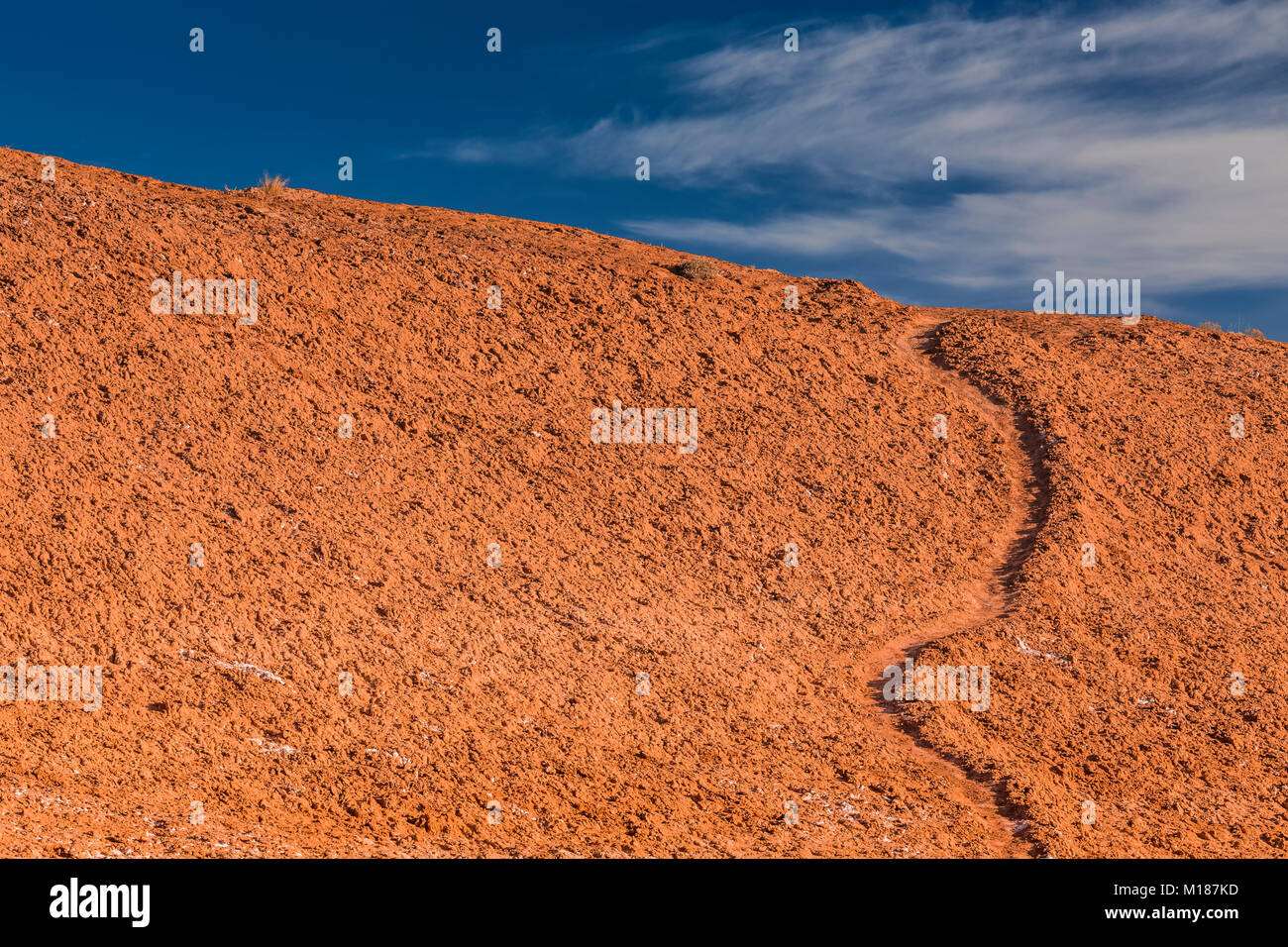 Trail to the goblins, photographed in morning light, in Goblin Valley ...