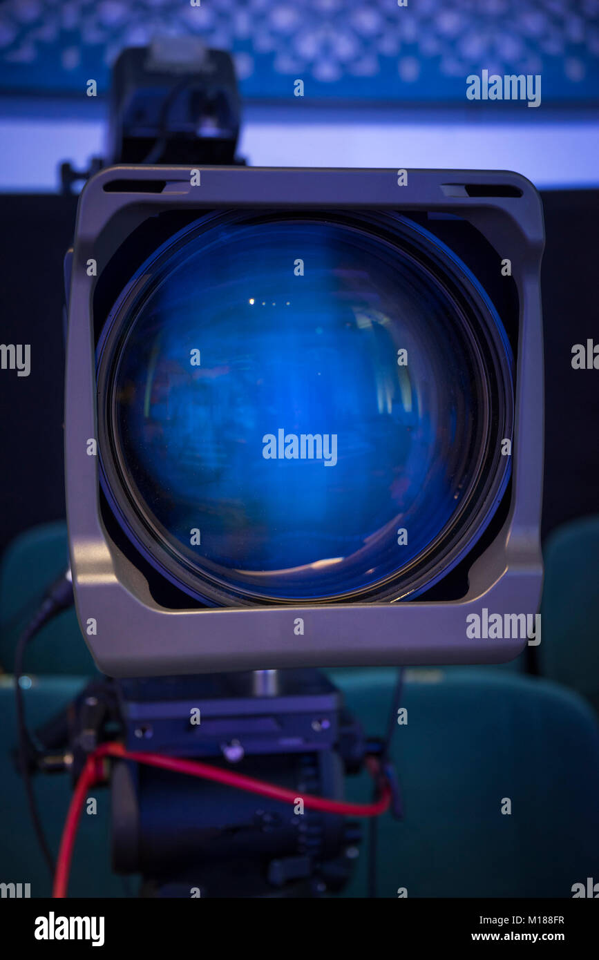TV camera in recording and live studio Stock Photo - Alamy