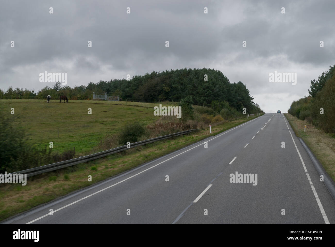 On the road through Denmark Stock Photo - Alamy