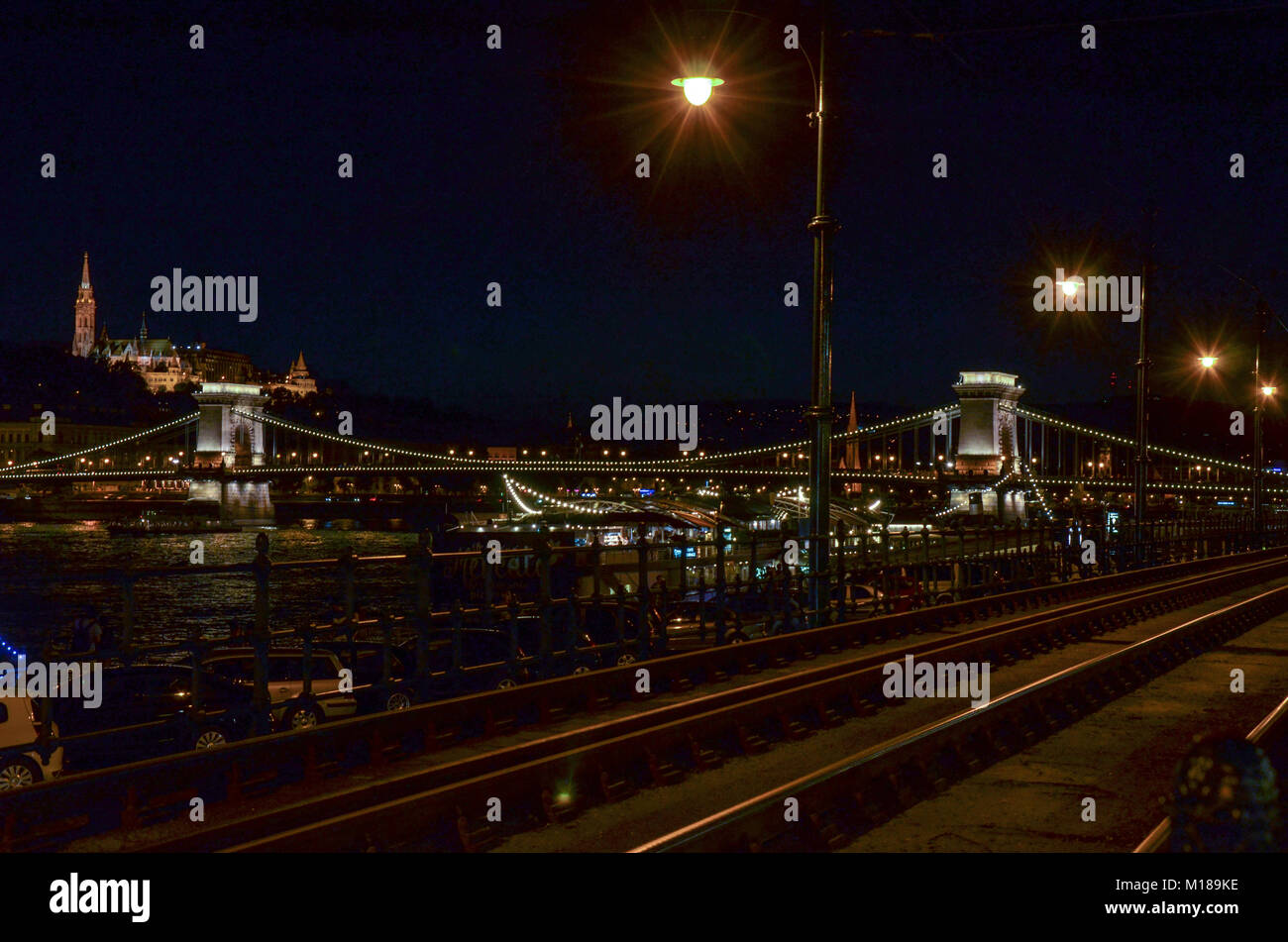 Budapest at Night Stock Photo - Alamy