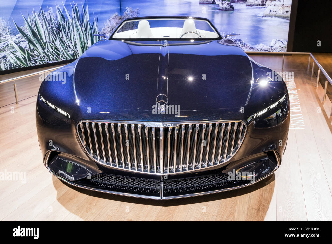 BRUSSELS - JAN 10, 2018: Vision Mercedes Maybach 6 Cabriolet car ...