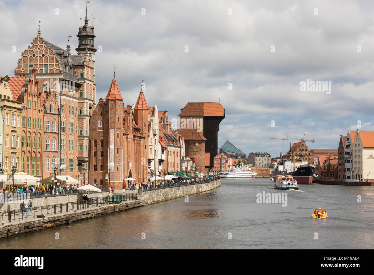 Danzig, Poland - July 7 2016: Gdansk old city in Poland with the oldest ...