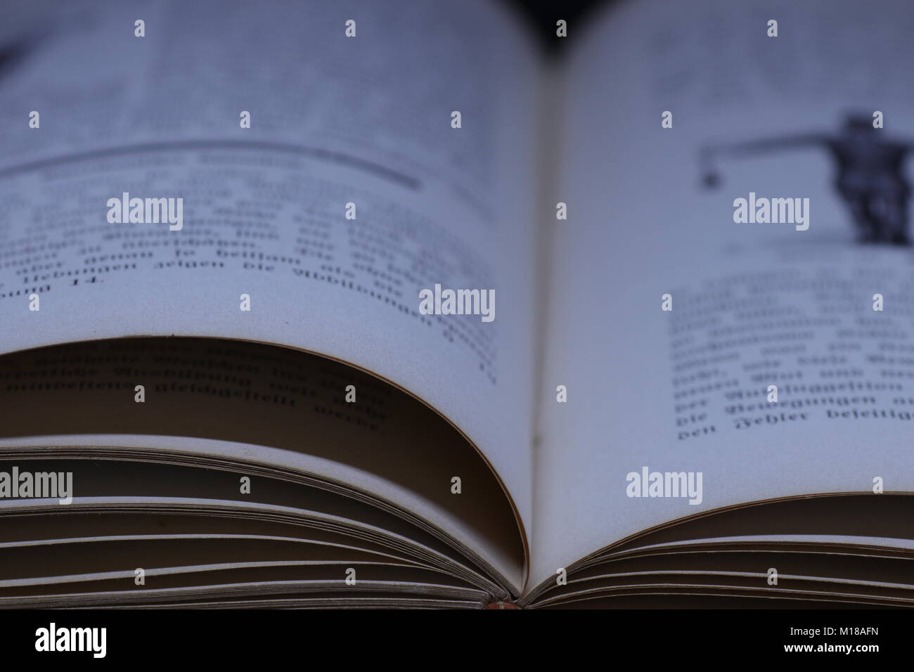 Old open book Stock Photo - Alamy