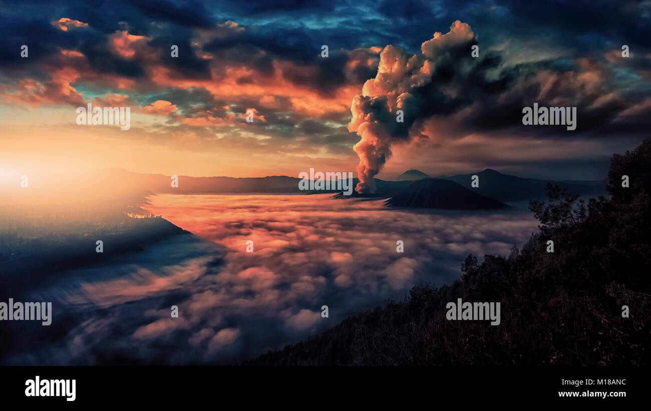 Mount bromo at sunset hi-res stock photography and images - Alamy