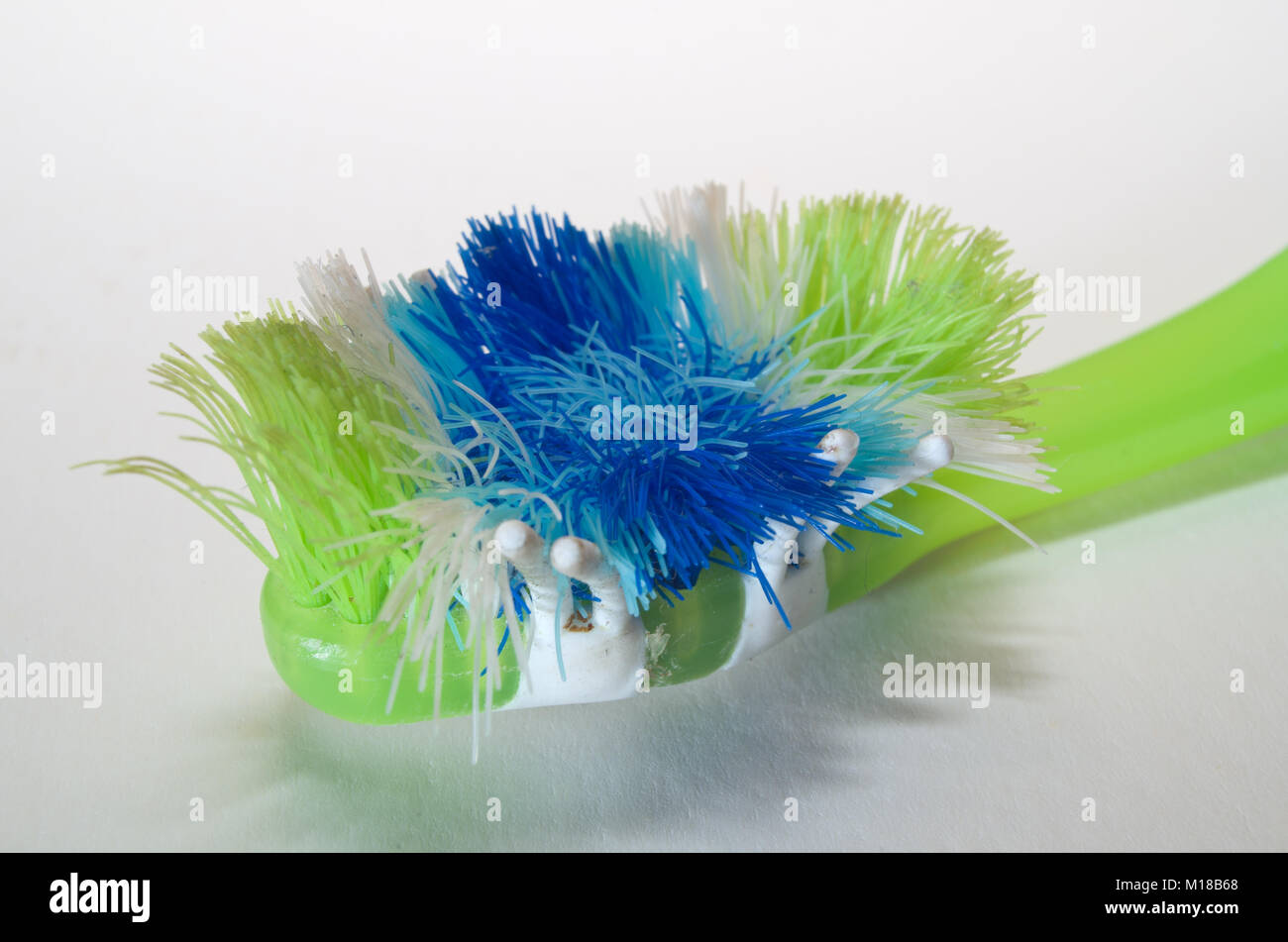 Old worn toothbrush UK Stock Photo - Alamy