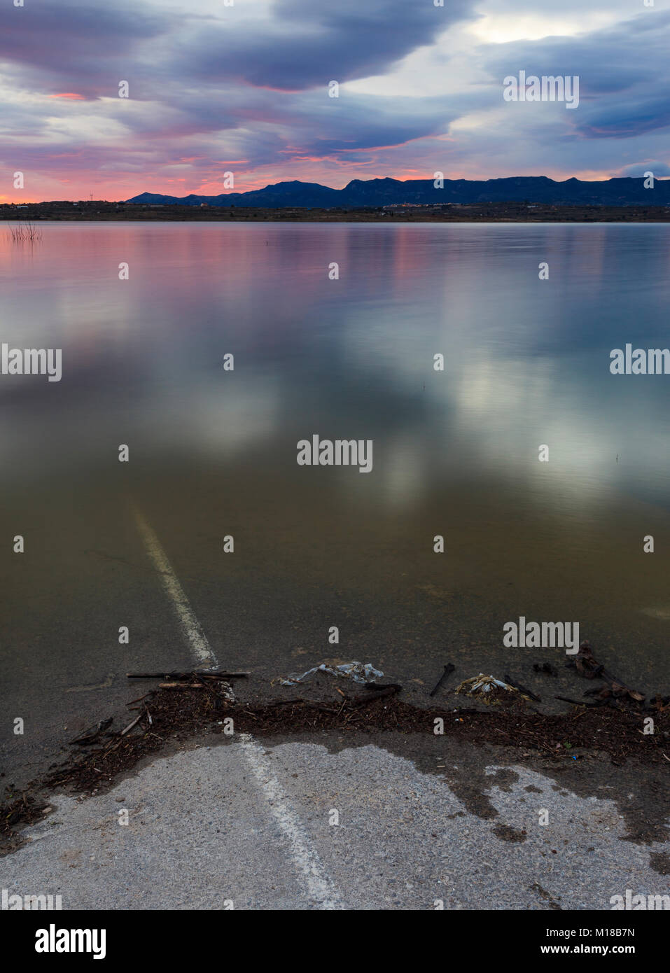 Sunrise at Bellus swamp, Comunidad Valenciana, Spain, Europe Stock ...