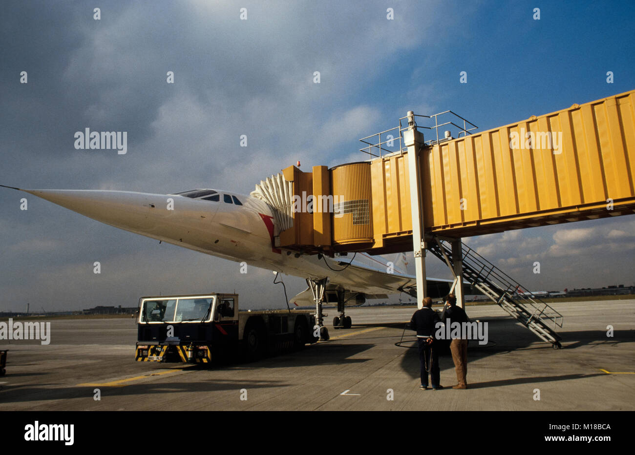 Concorde supersonic jet plane at terminal 4 London Heathrow Airport in ...