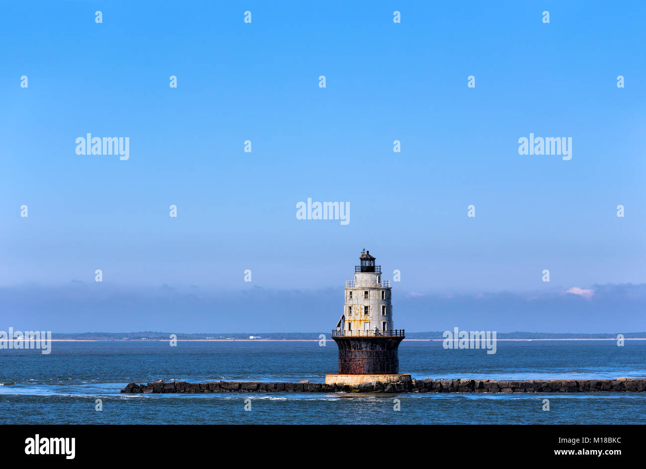 Harbor of Refuge Light Lighthouse in the Delaware Bay at Cape Henlopen ...