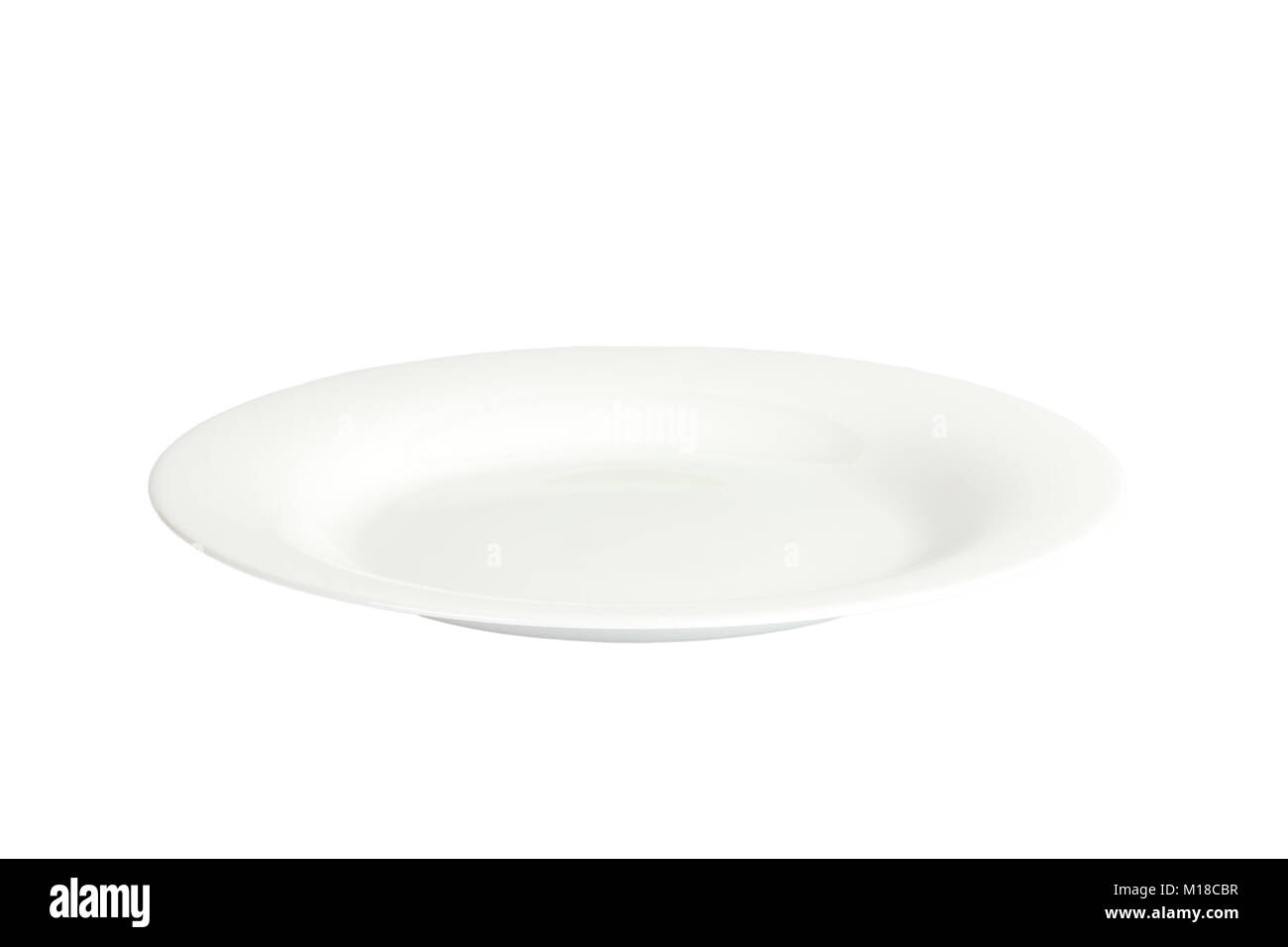 Empty plate isolated on a white background Stock Photo - Alamy