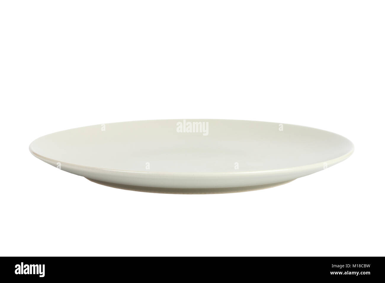 empty white plate isolated on white background Stock Photo - Alamy