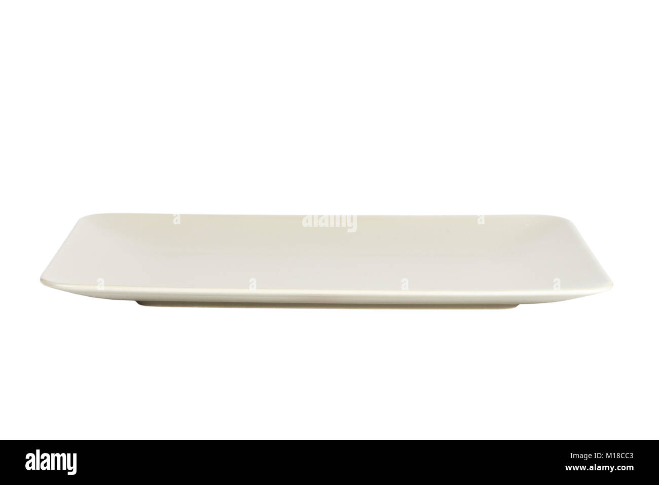 long matte rectangular plate isolated on white background Stock Photo ...