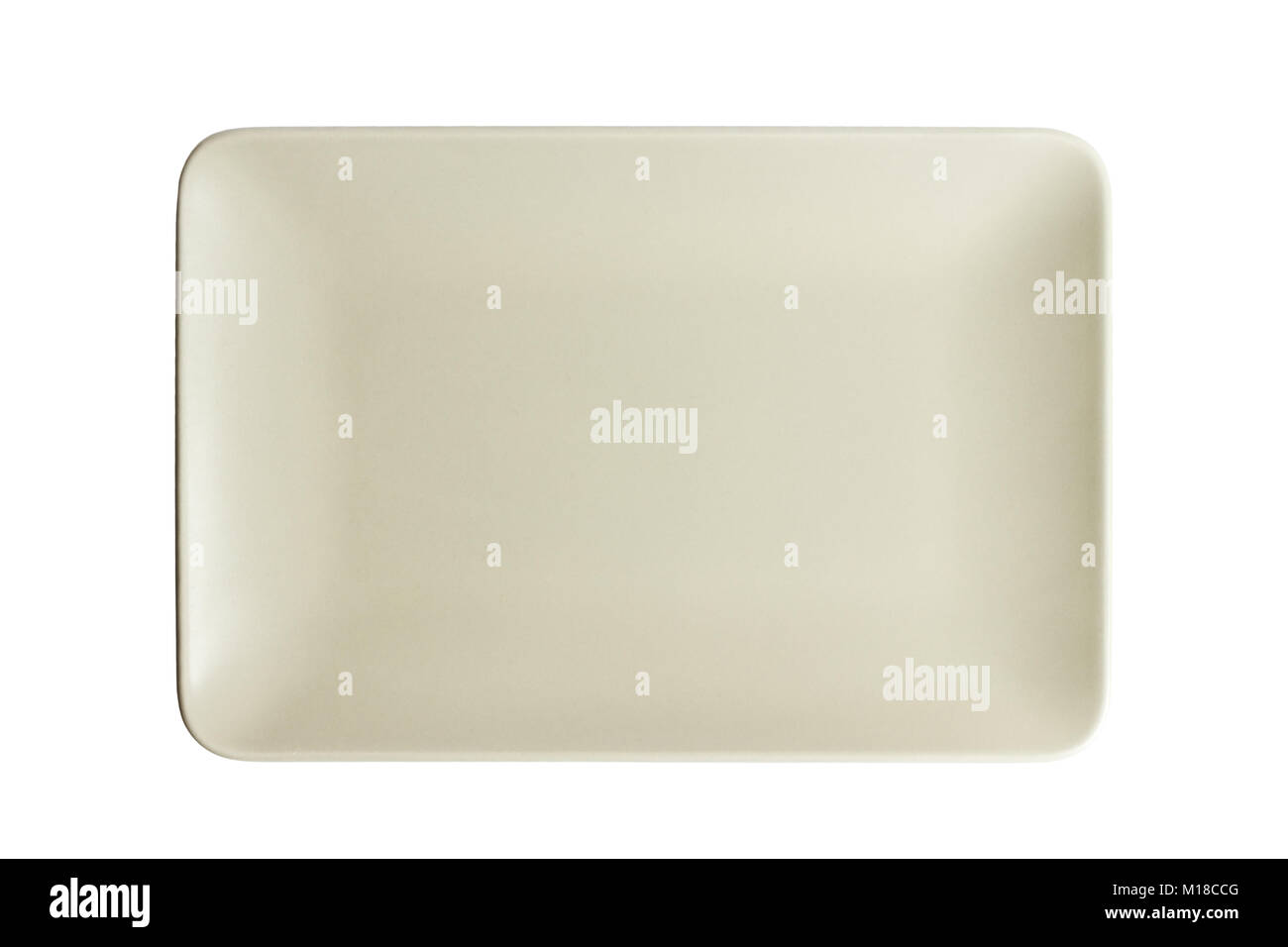 matte rectangular plate isolated on white background Stock Photo - Alamy