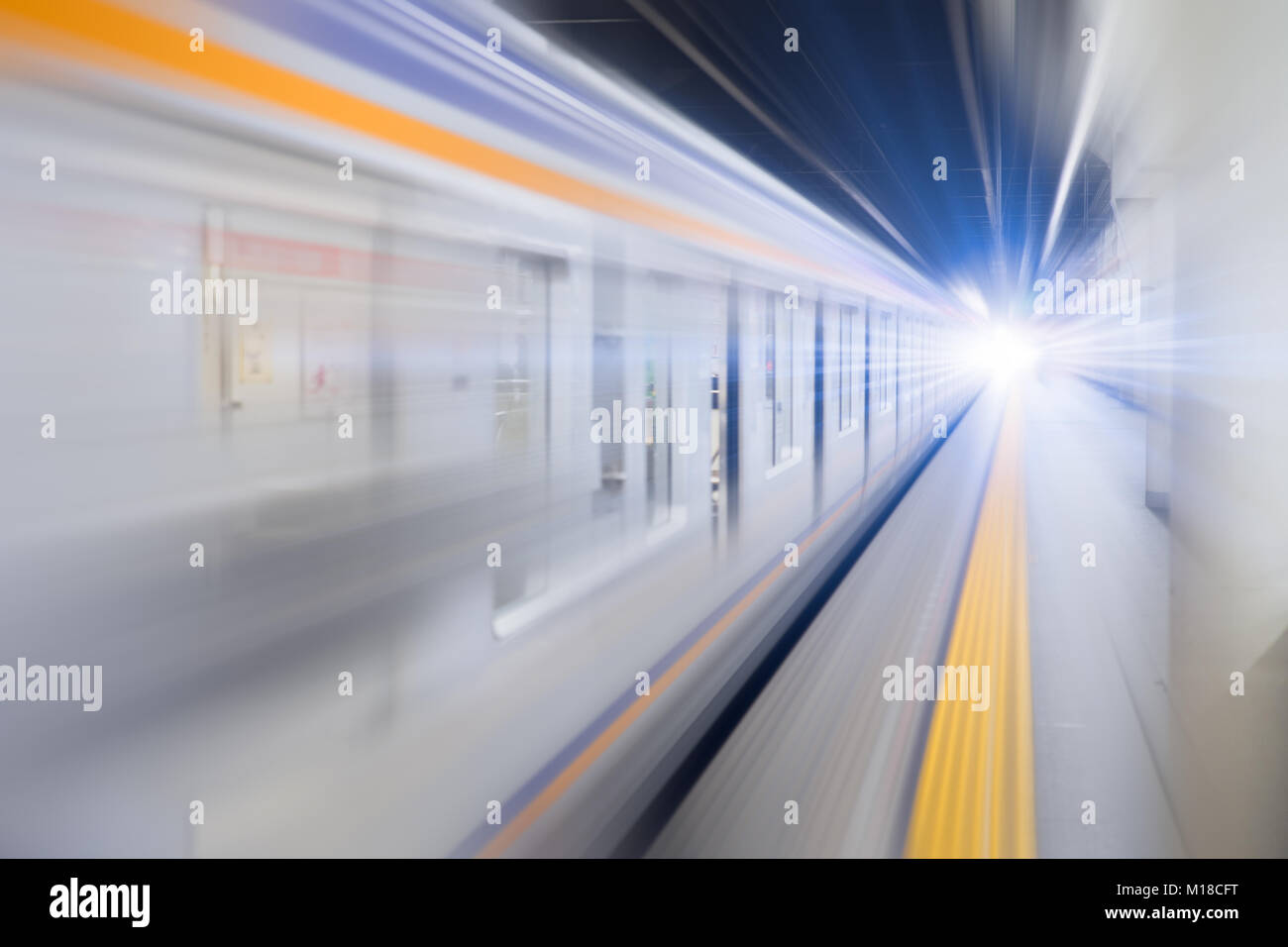 blur hi speed subway underground train fast business transport concept ...