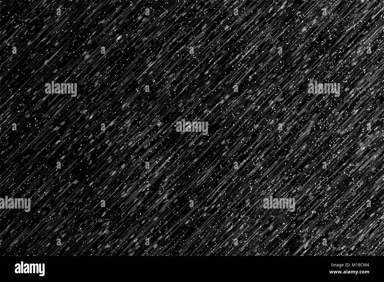 lllustration heavy rain on black background for effect layer Stock ...