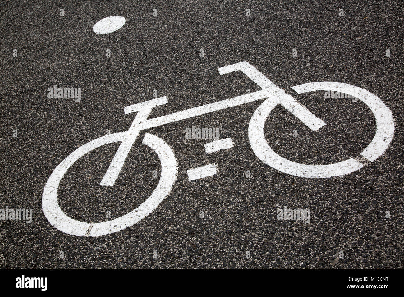 Bike Lane Symbol on Black Background Stock Photo - Alamy