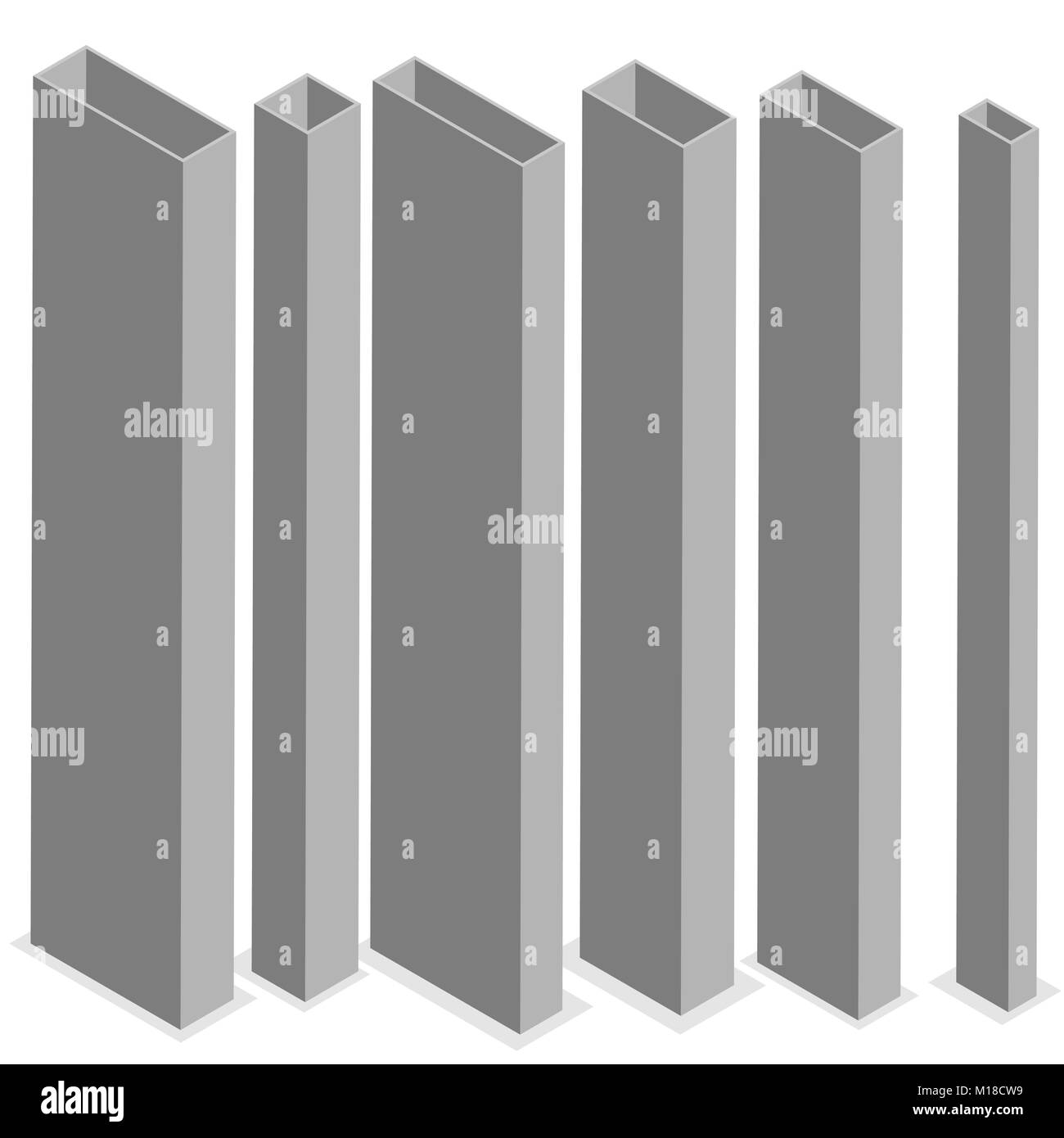 Steel beam isolated on white background. Design elements for the ...