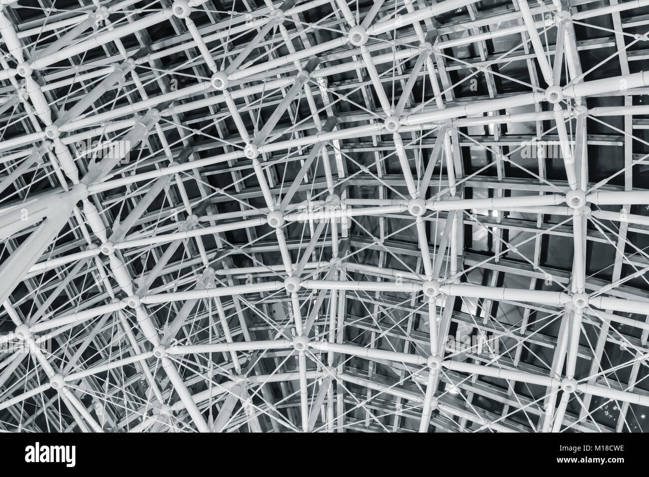 steel roof geometry wire frame construction Stock Photo - Alamy