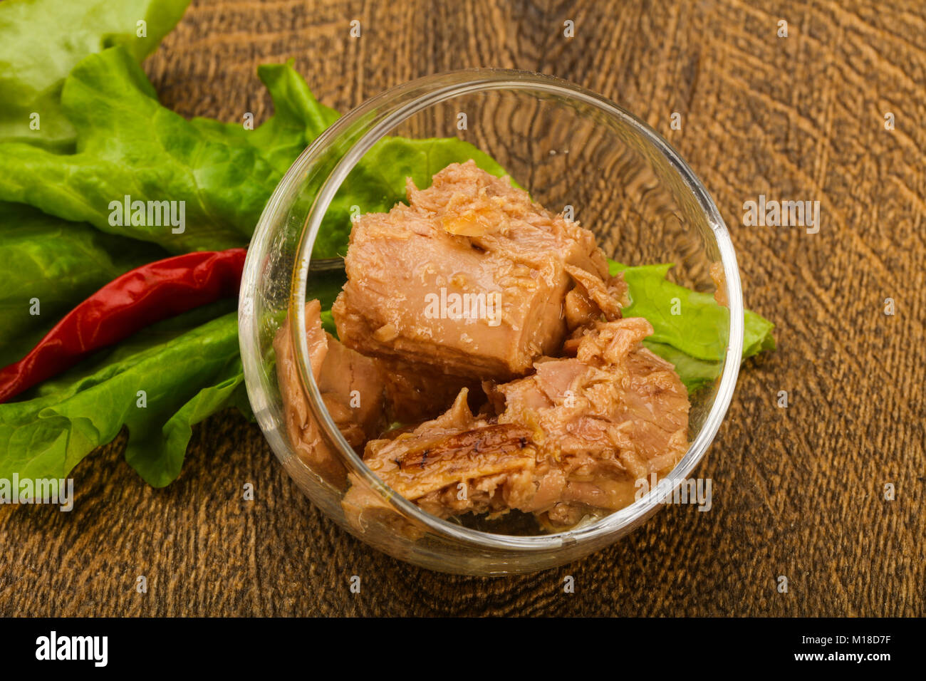 Canned tuna fish in the bowl ready for cooking Stock Photo - Alamy