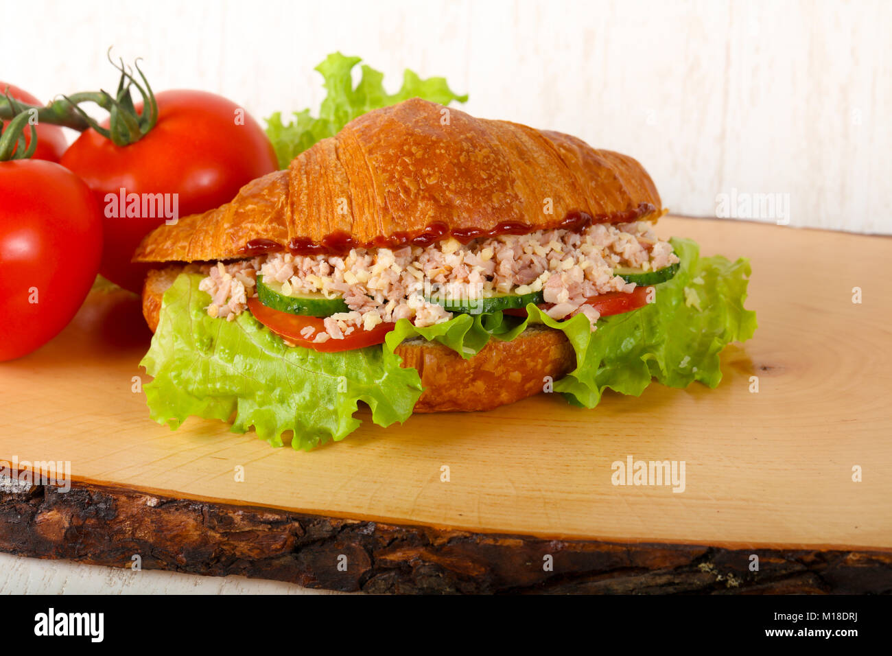 Croissant with minced meat Stock Photo - Alamy