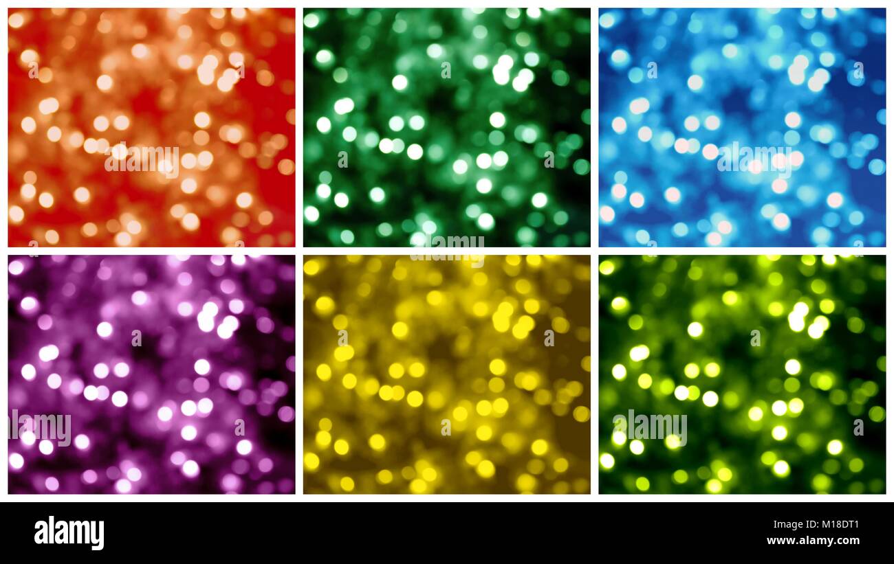 Bokeh background in six colors Stock Photo - Alamy