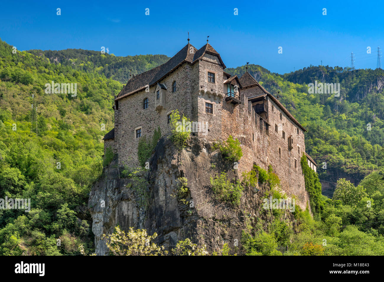 Medieval fortification runkelstein castle on hi-res stock photography ...