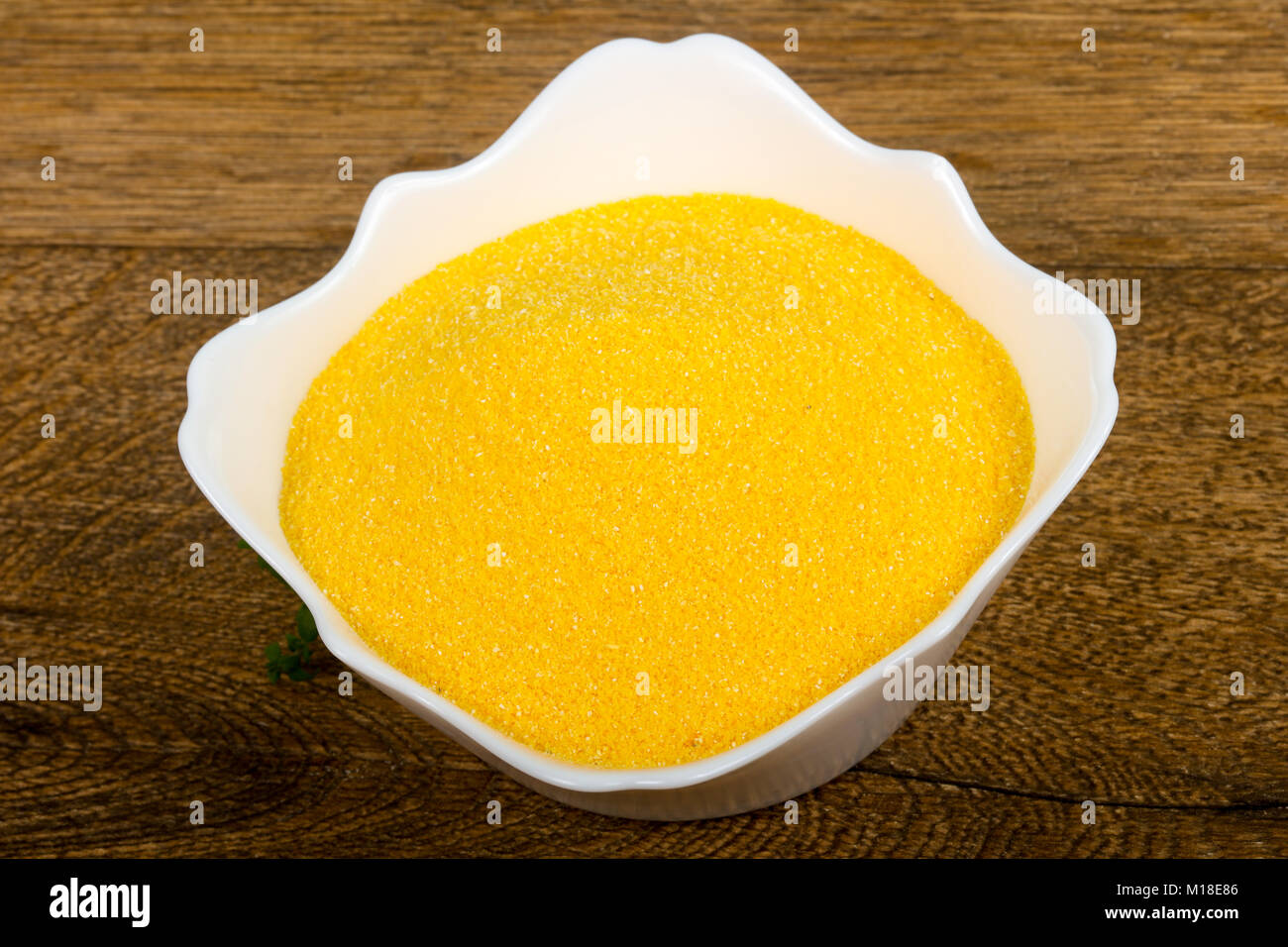Raw polenta ready for cooking Stock Photo - Alamy