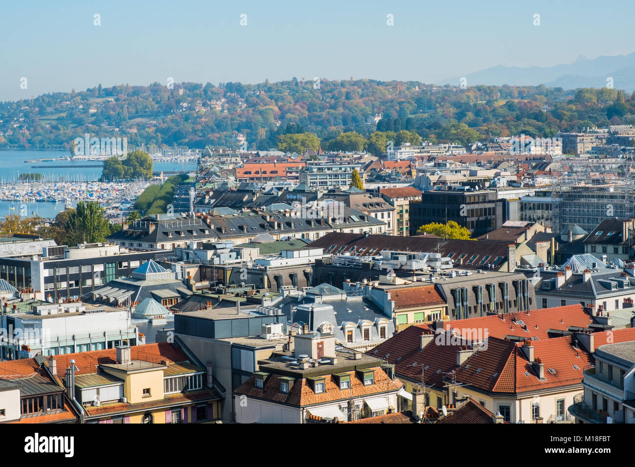 Aerial downtown geneva hi-res stock photography and images - Alamy