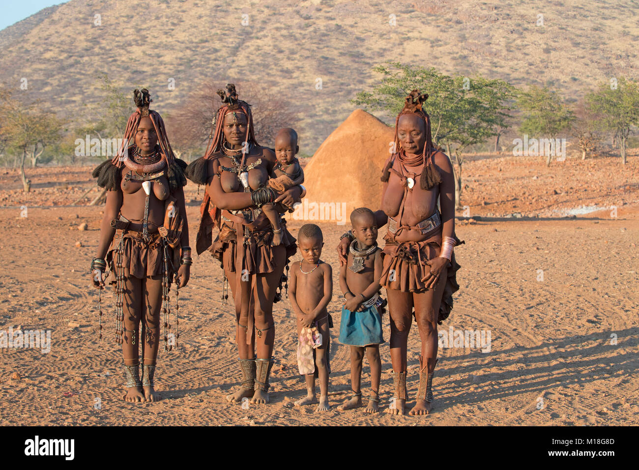 Himba women and children,Kaokoveld,Kunene,Namibia Stock Photo - Alamy