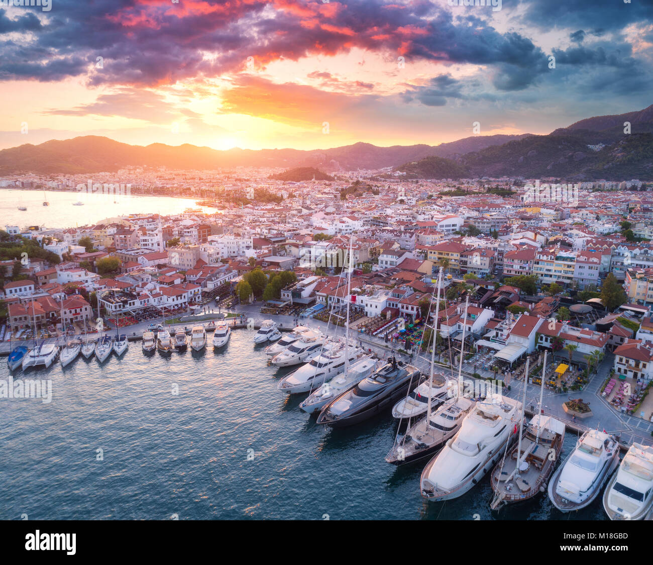 Marmaris harbour above hi-res stock photography and images - Alamy