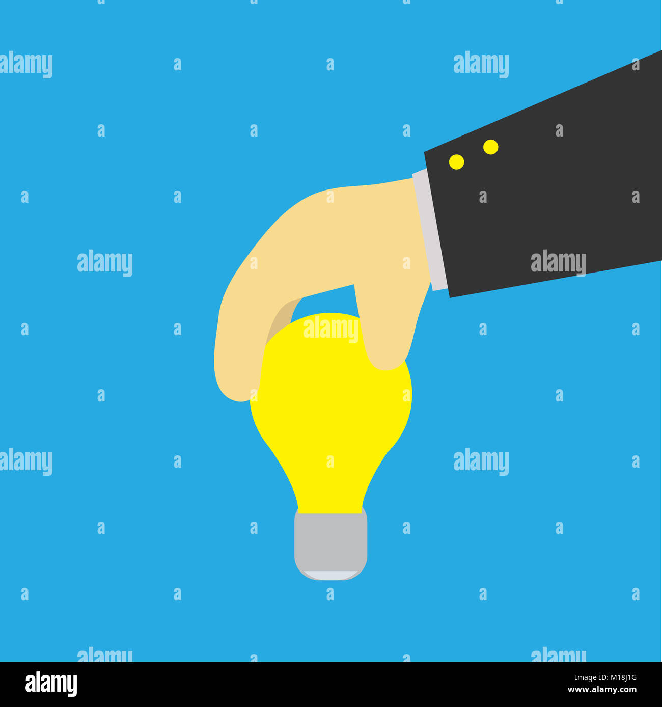 hand with lamp ,vector Stock Photo - Alamy