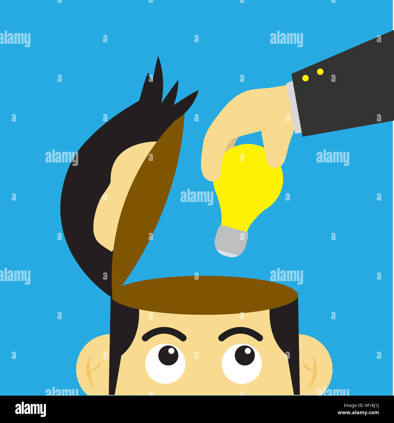 hand with lamp ,vector Stock Photo - Alamy